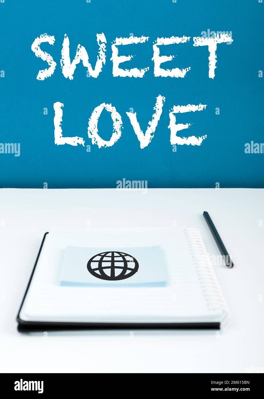 Sign displaying Sweet Love. Business concept Title for beloved person ...