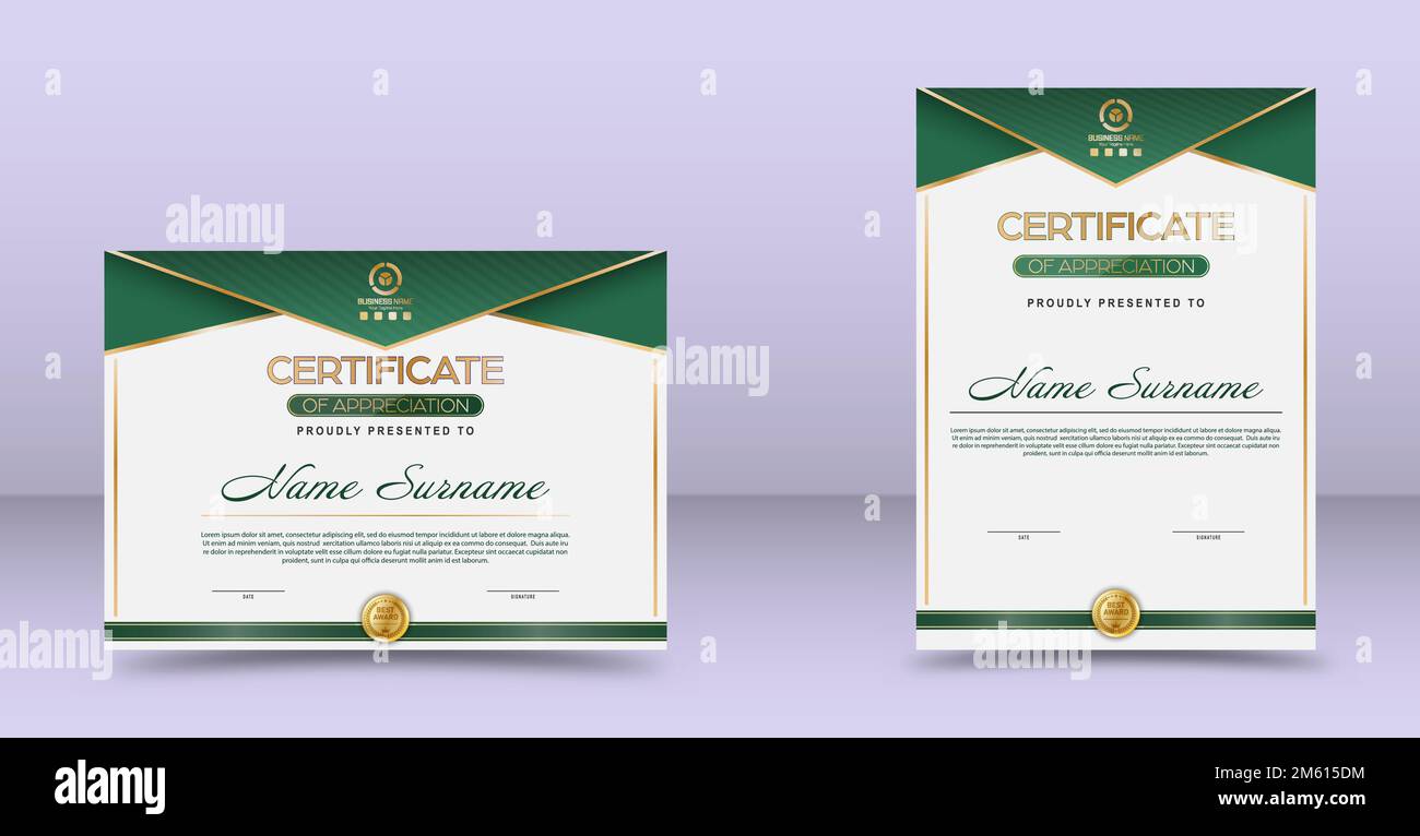 Certificate. The template of the form with the award badge. Modern ...
