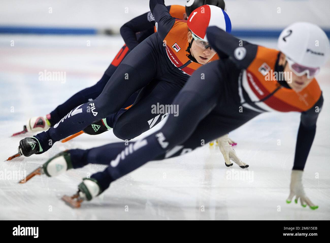 LEEUWARDEN - Selma Poutsma during the semifinal 1000m of the Daikin NK ...