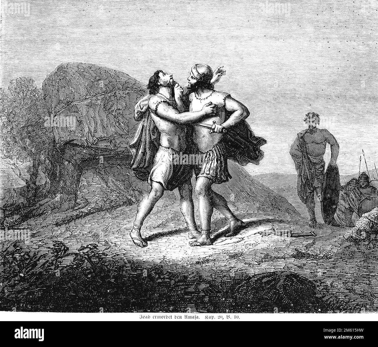 Joab murdering Amasa with his sword, Bible, Old Testament, Second Book ...