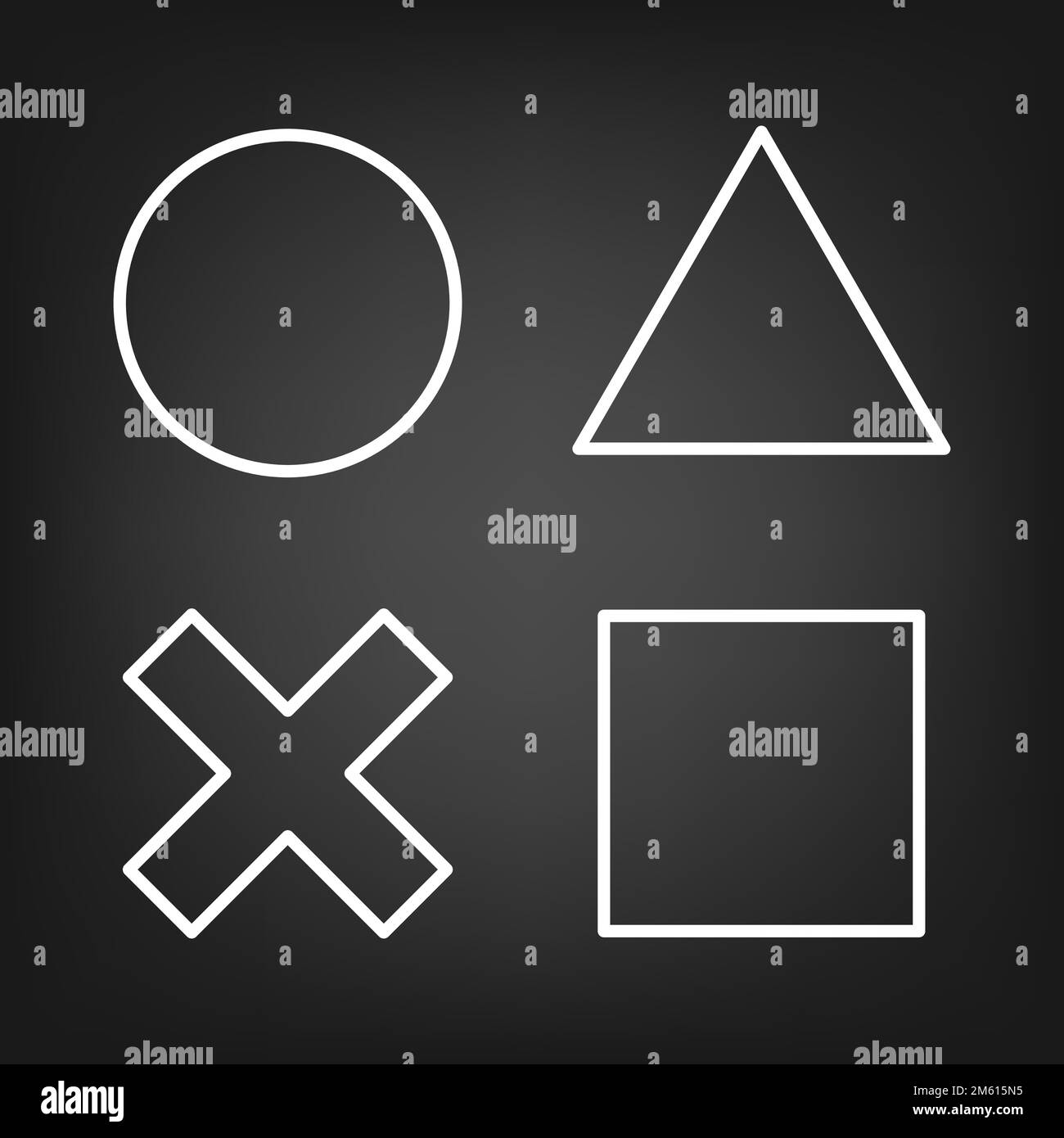 Stroke geometric shapes set vector Stock Vector Image & Art - Alamy