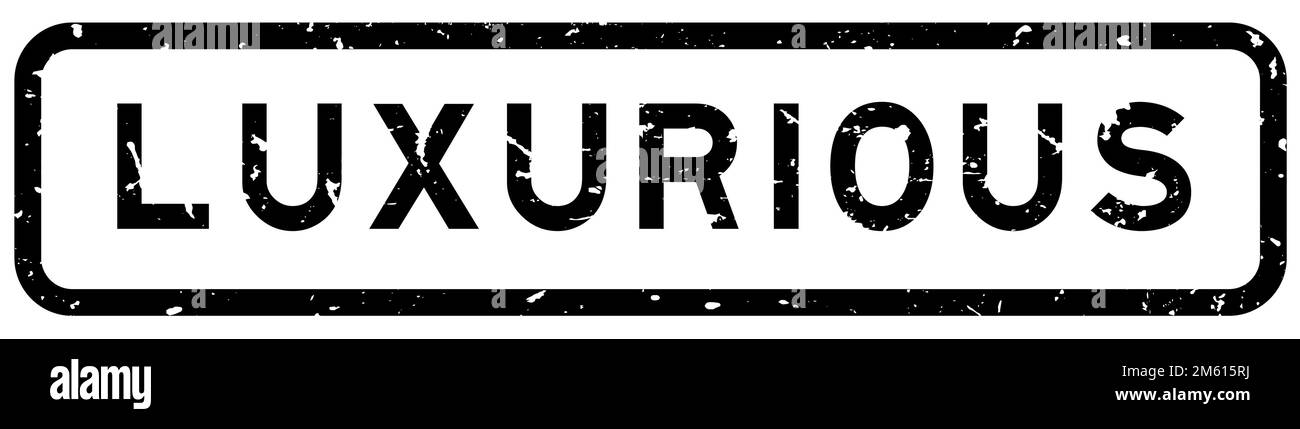 Grunge black luxurious word square rubber seal stamp on white ...