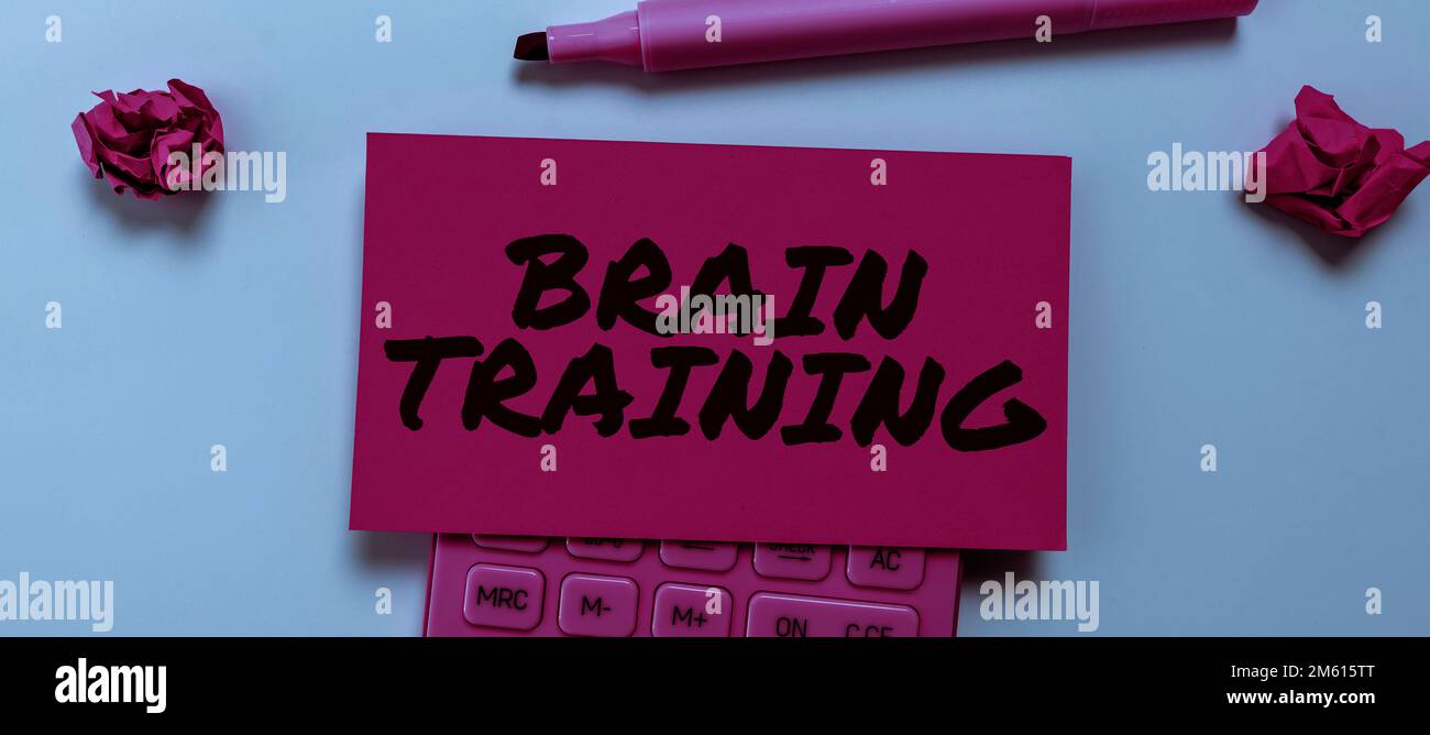 Conceptual caption Brain Training. Concept meaning mental activities to ...