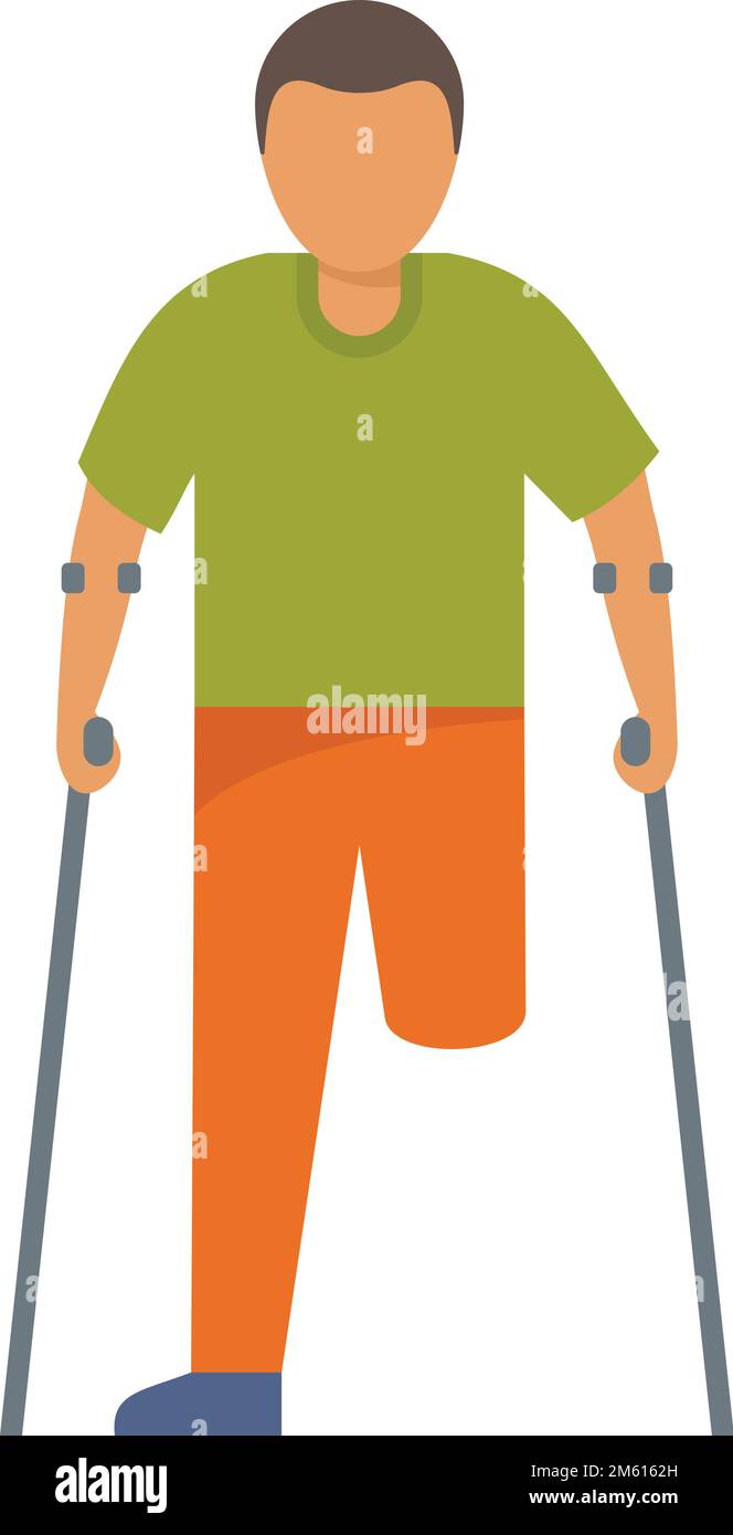 Amputee icon. Flat illustration of Amputee vector icon for web design ...