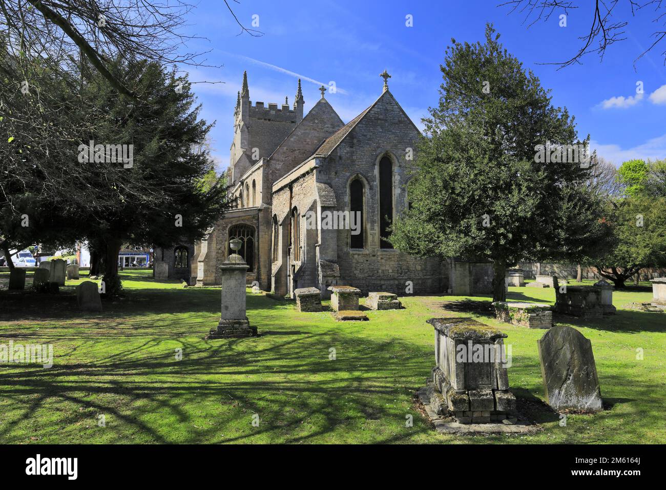 St Mary's Church, Huntingdon town, Cambridgeshire, England; UK Stock ...
