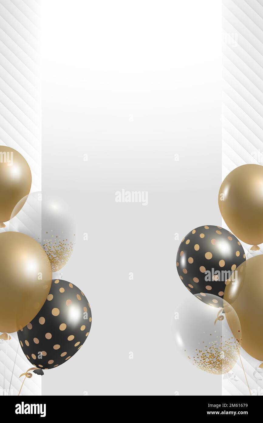 Elegant balloons frame design vector Stock Vector Image & Art - Alamy