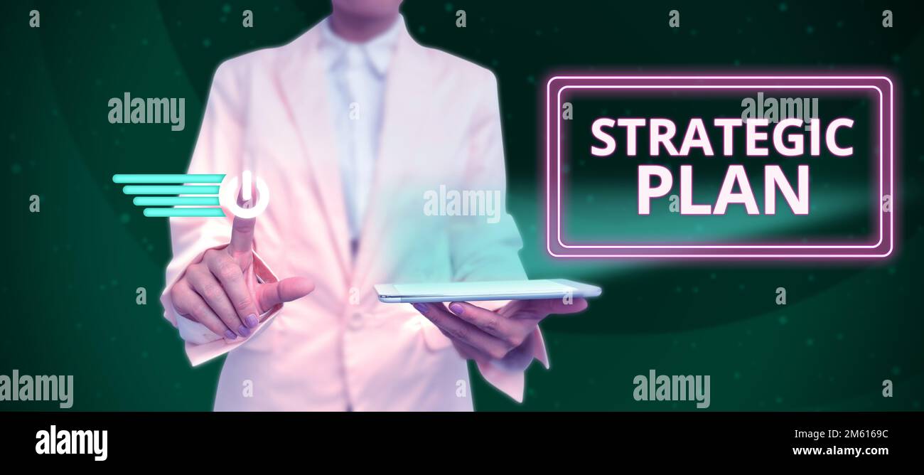 Inspiration showing sign Strategic Plan. Business concept A process of ...