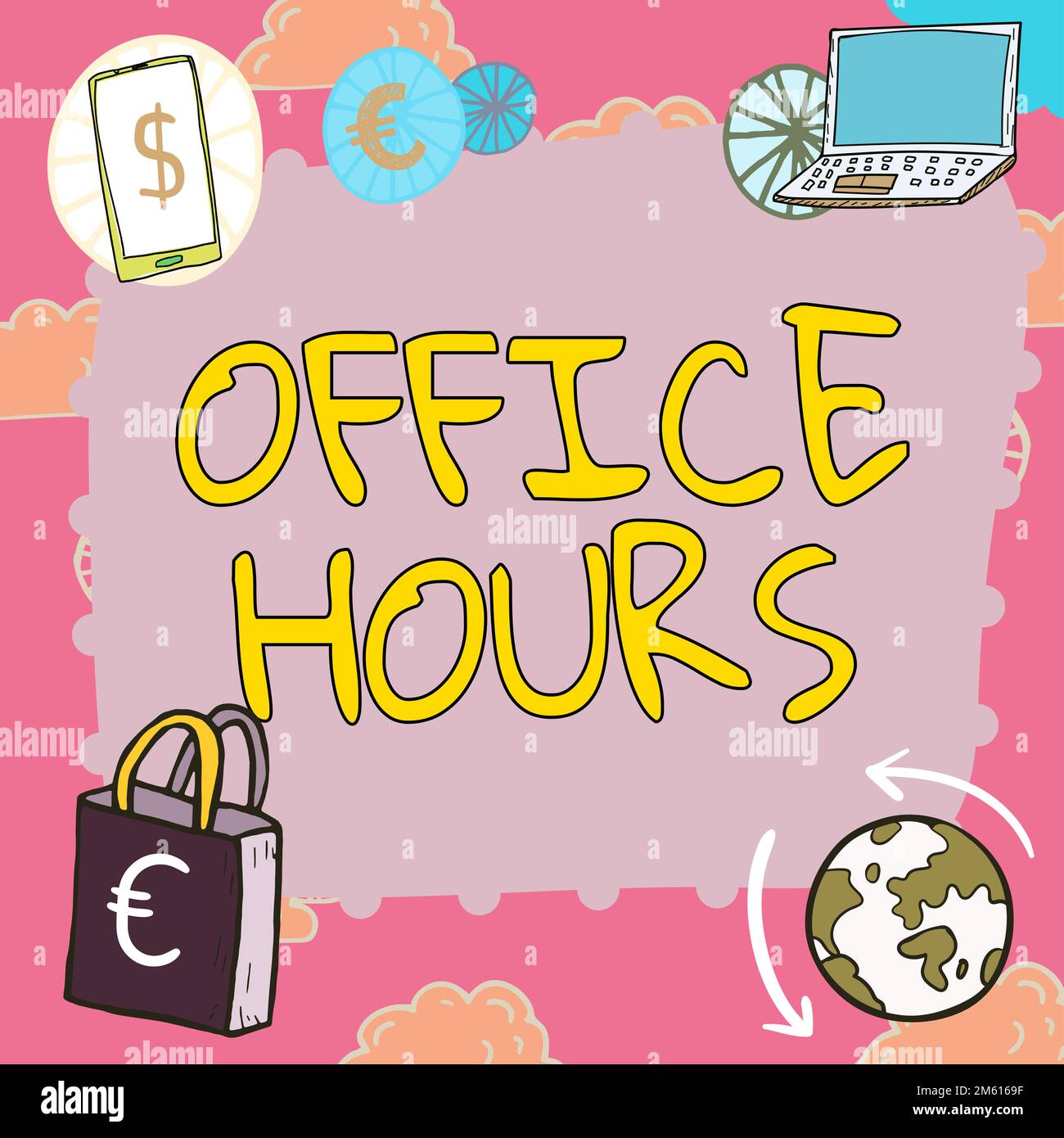 Inspiration showing sign Office Hours. Business showcase The hours ...