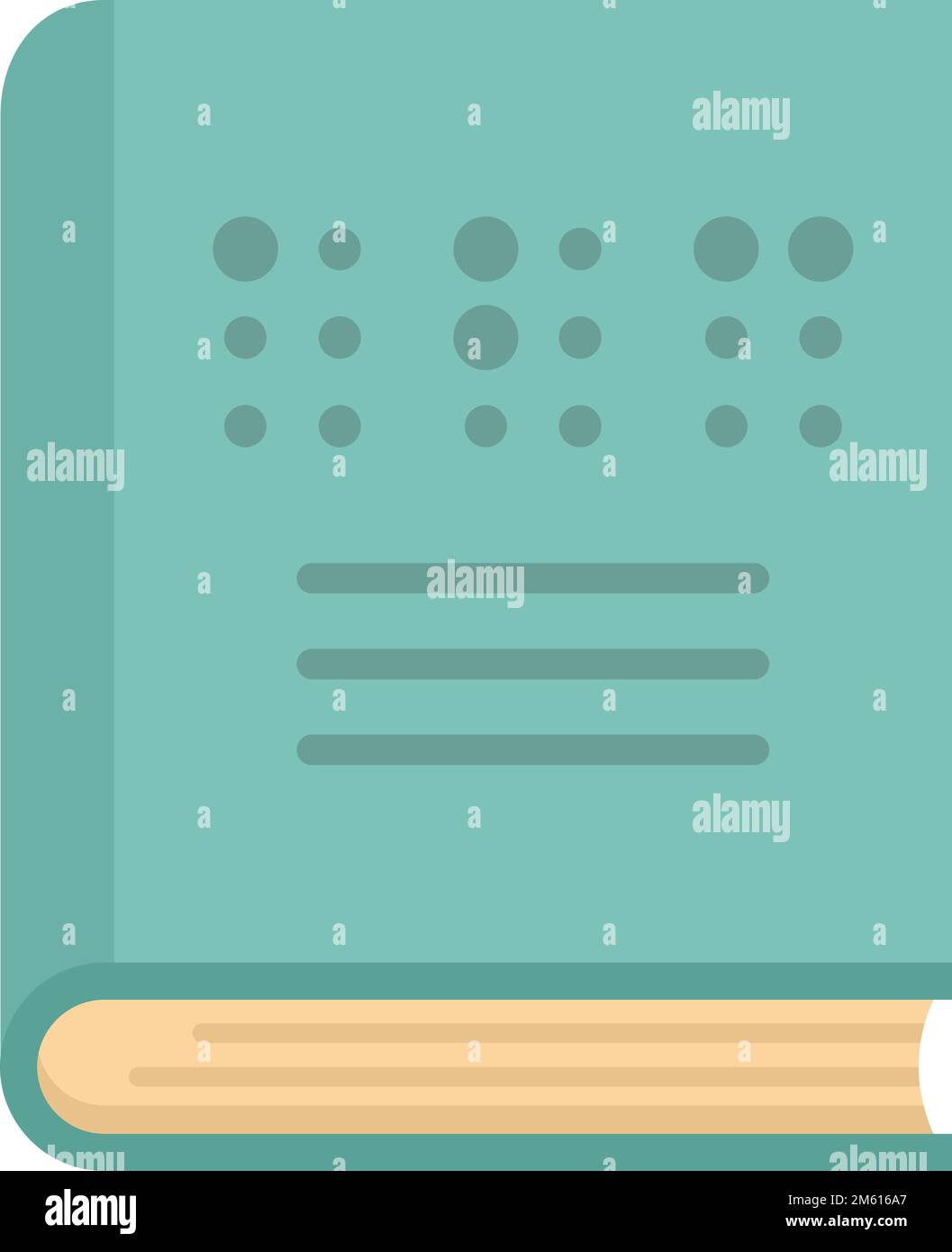 Book for blind icon. Flat illustration of Book for blind vector icon ...