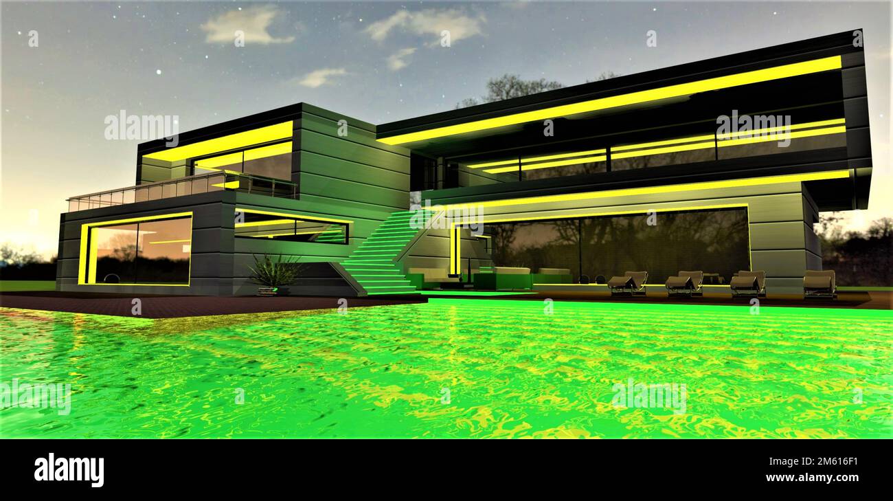 An amazing combination of green and yellow colors when lighting the ...