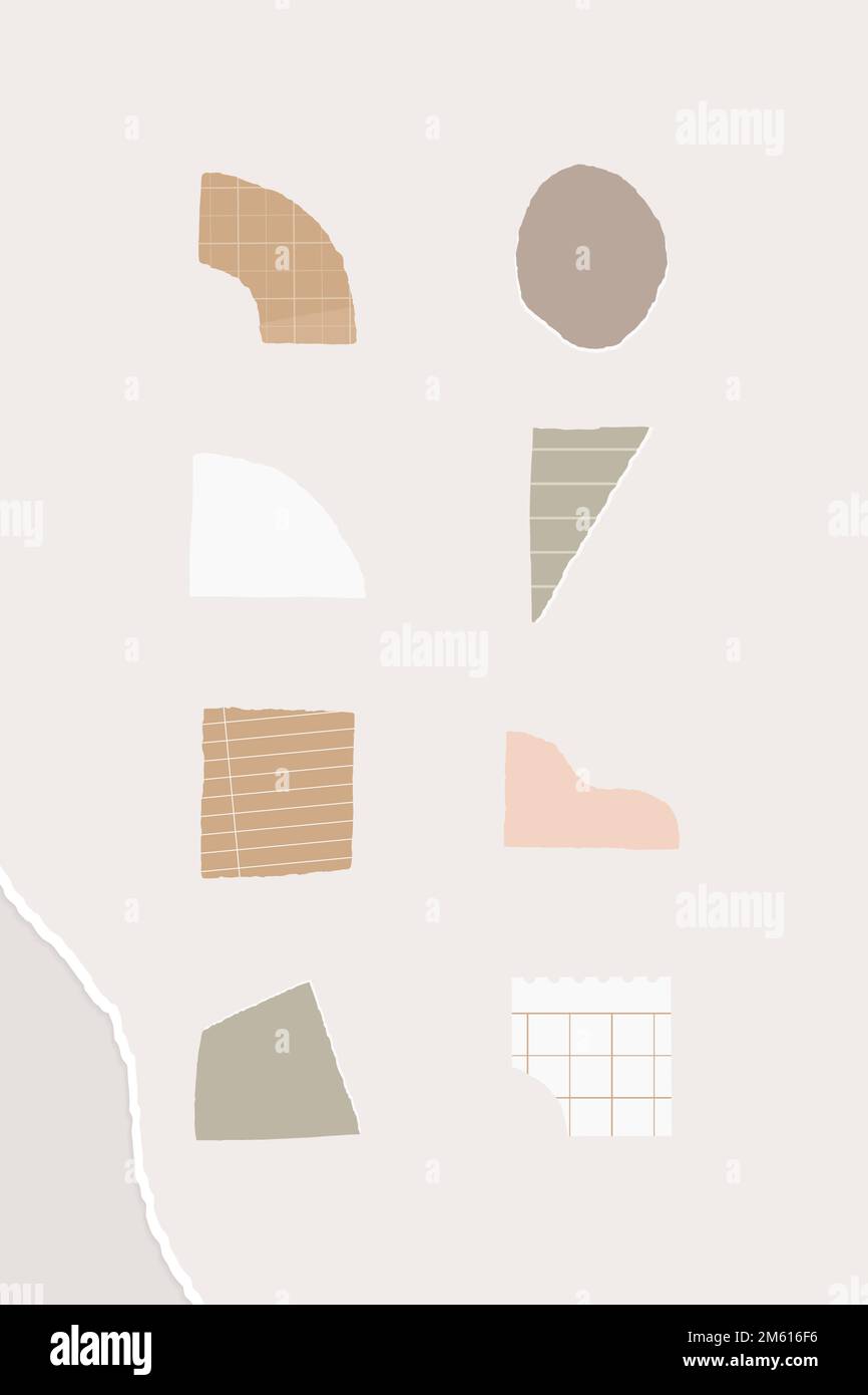 Colorful torn paper note collection vector Stock Vector Image & Art - Alamy