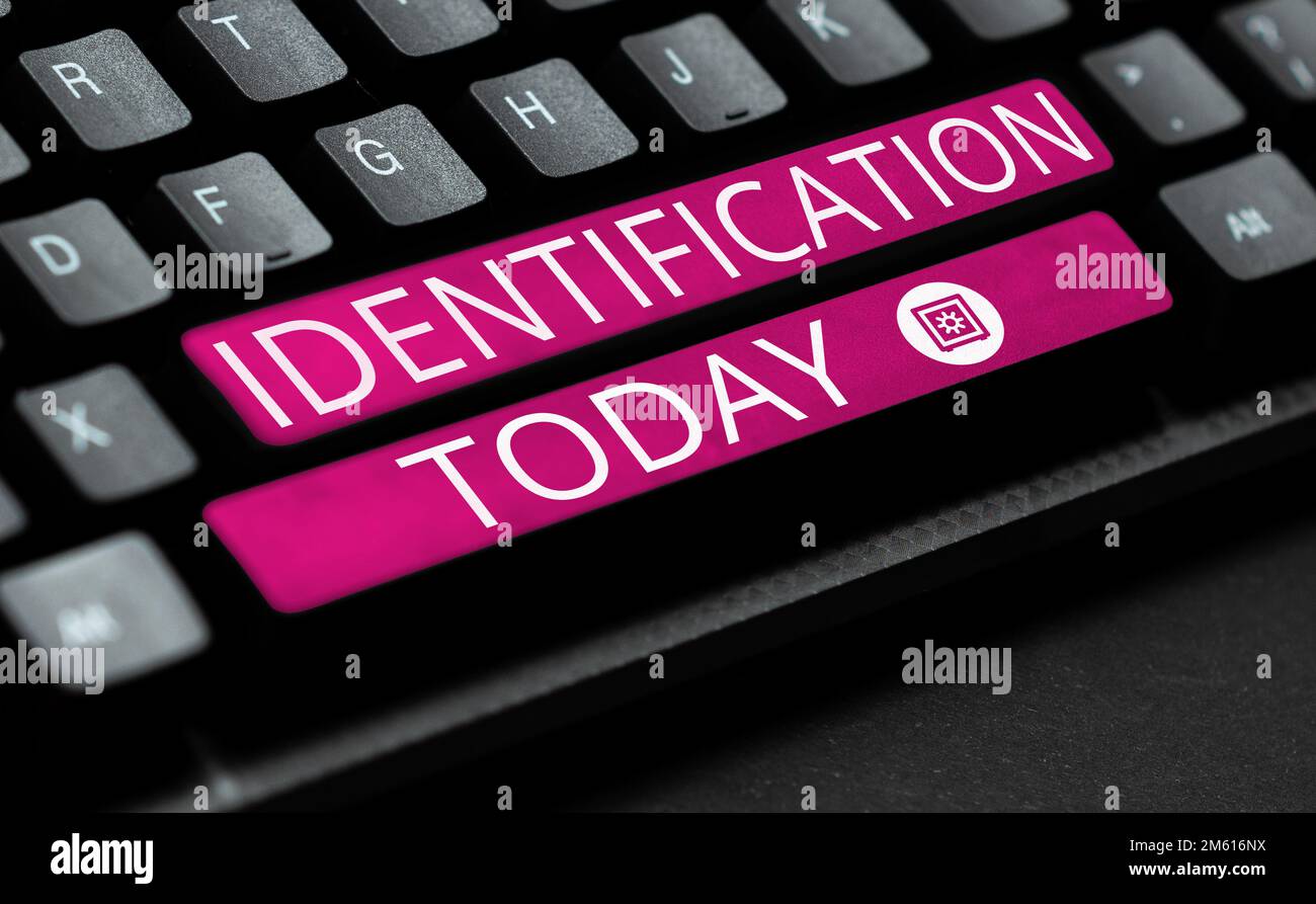 Text showing inspiration Identification. Conceptual photo an action or ...