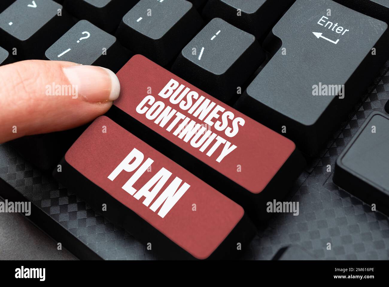 Hand writing sign Business Continuity Plan. Business concept creating ...