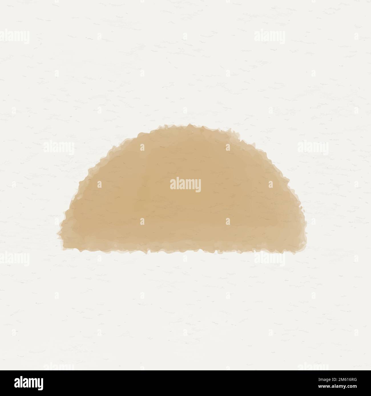Brown watercolor semicircle geometric shape vector Stock Vector Image ...