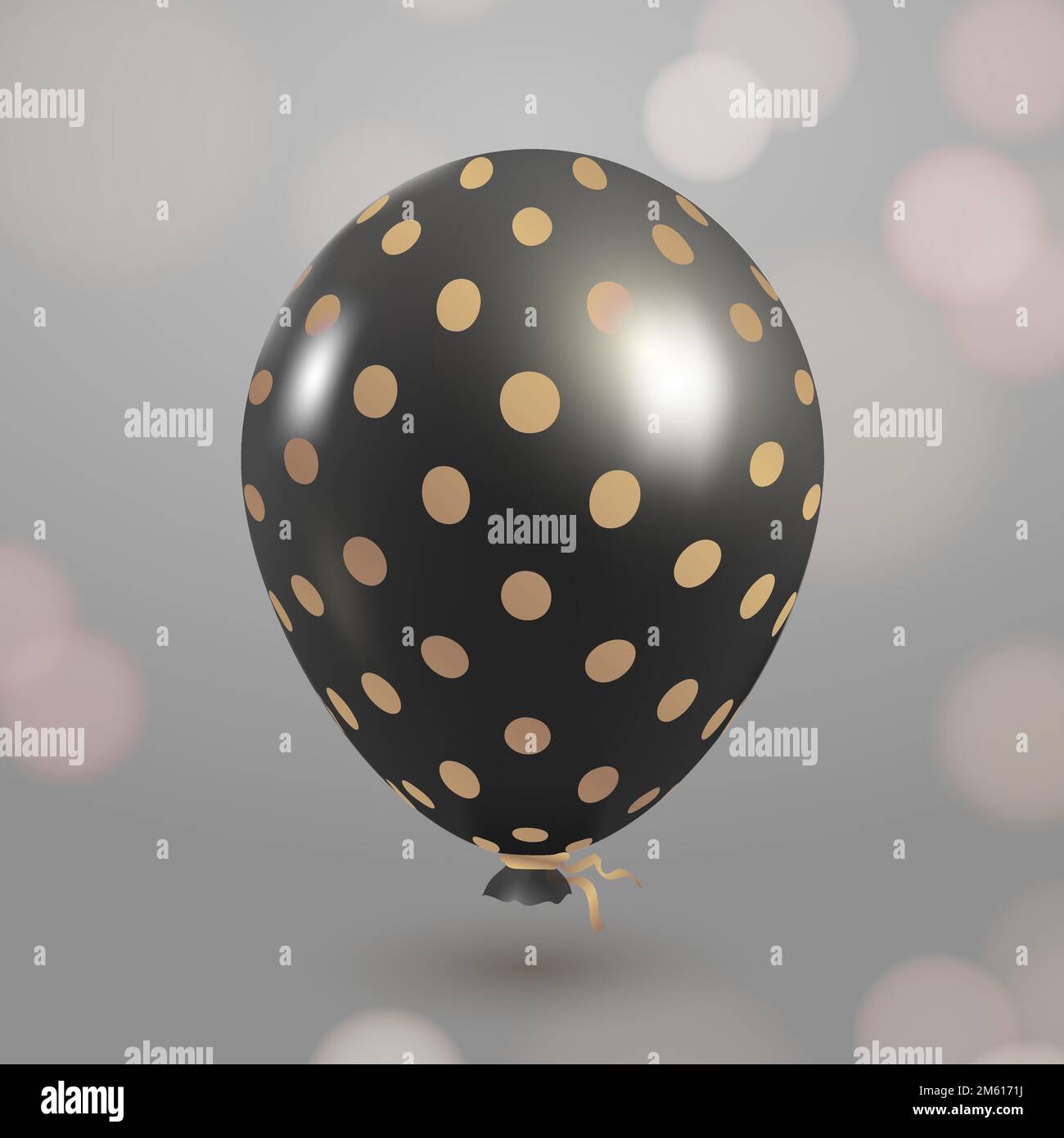 Black polka dot party balloon vector Stock Vector Image & Art - Alamy