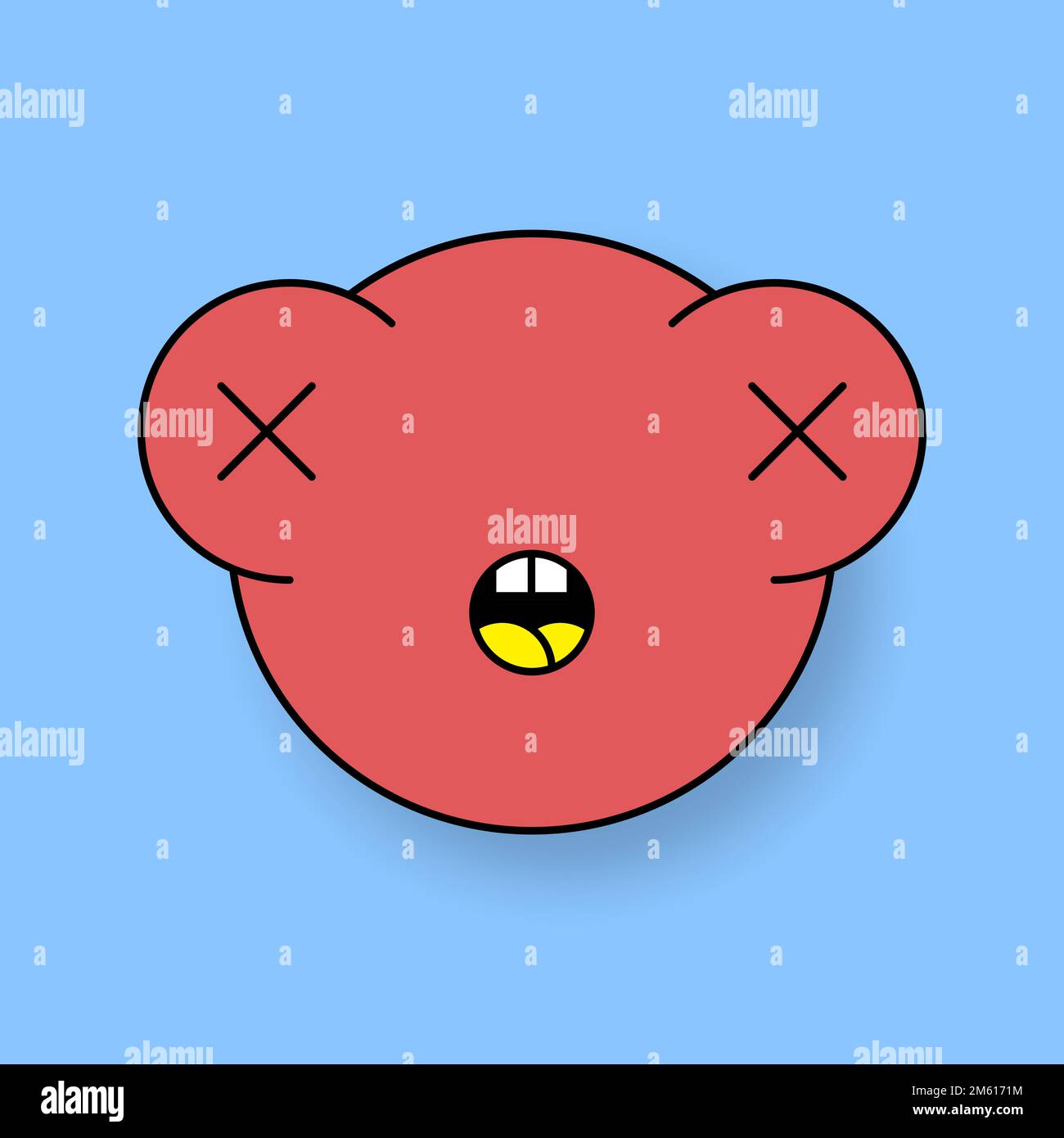 Funky red goldfish emoji sticker vector Stock Vector Image & Art - Alamy