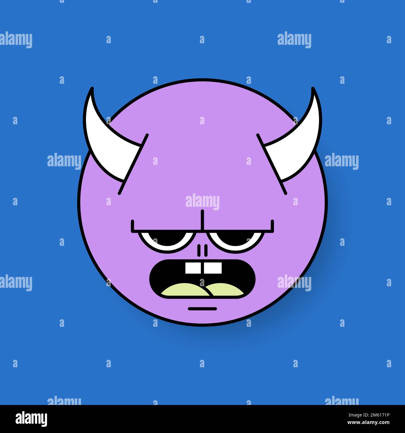 Funky purple devil monster emoji vector Stock Vector Image & Art - Alamy