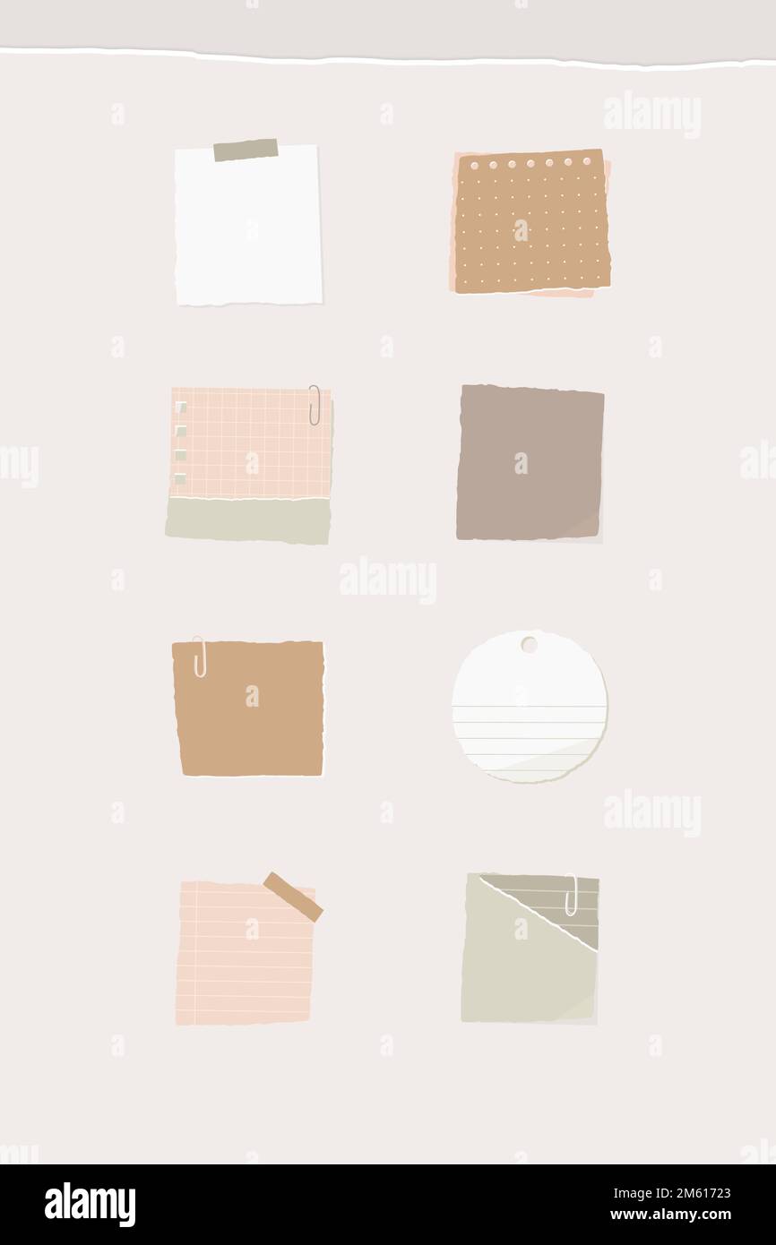 Colorful paper note collection vector Stock Vector Image & Art - Alamy