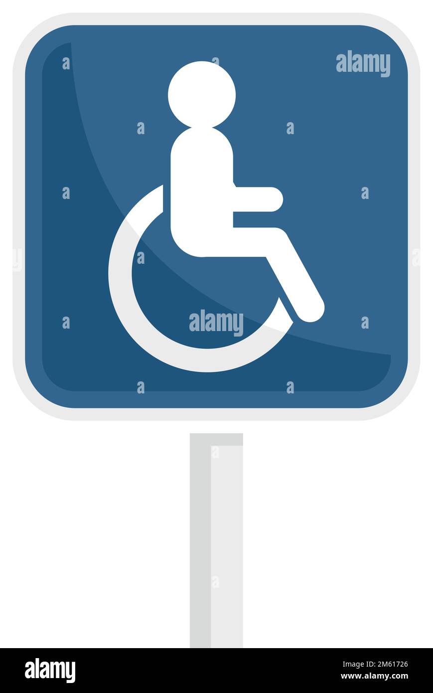 Handicapped road sign icon. Flat illustration of Handicapped road sign ...