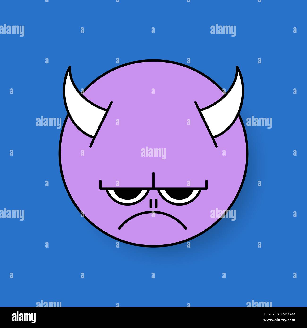 Funky purple devil monster emoji vector Stock Vector Image & Art - Alamy