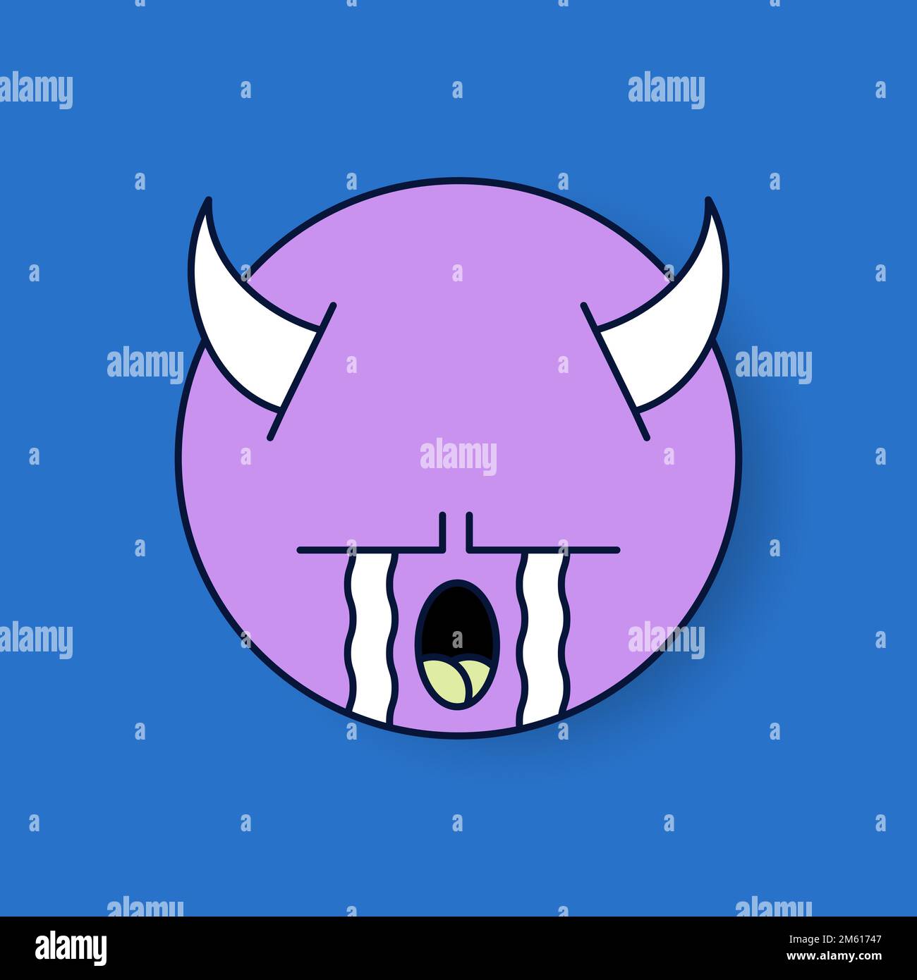 Funky purple devil monster emoji vector Stock Vector Image & Art - Alamy