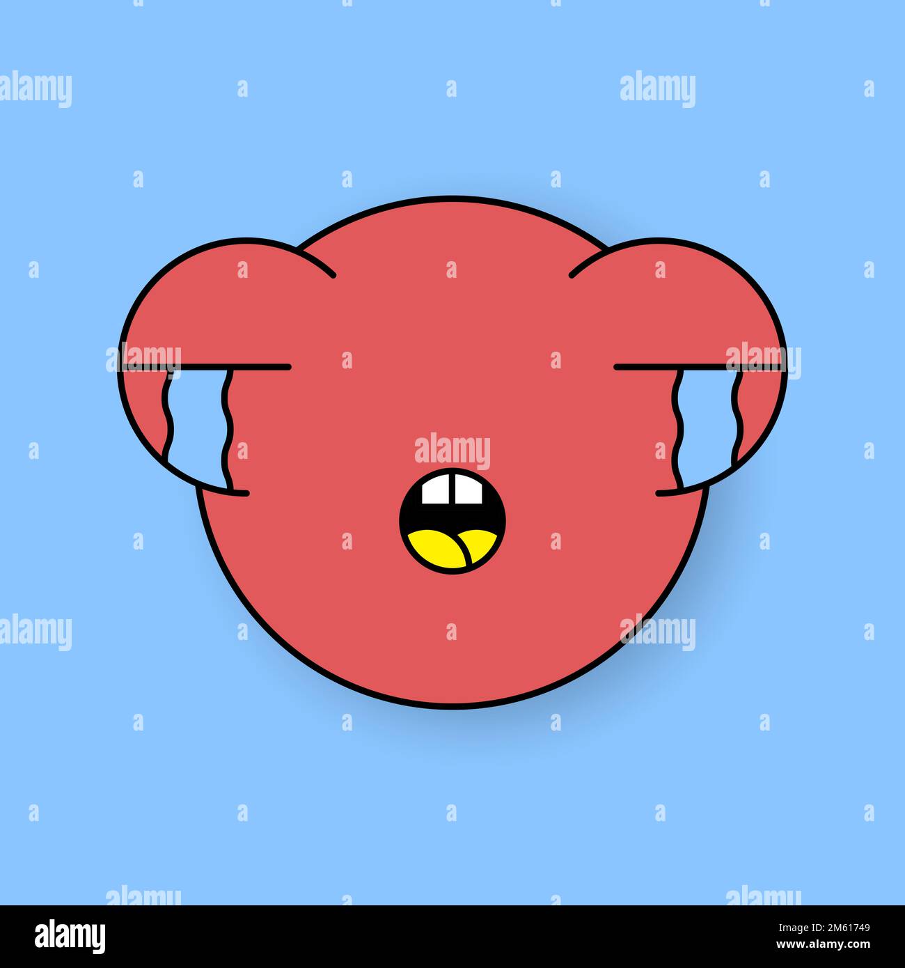 Funky red goldfish emoji sticker vector Stock Vector Image & Art - Alamy