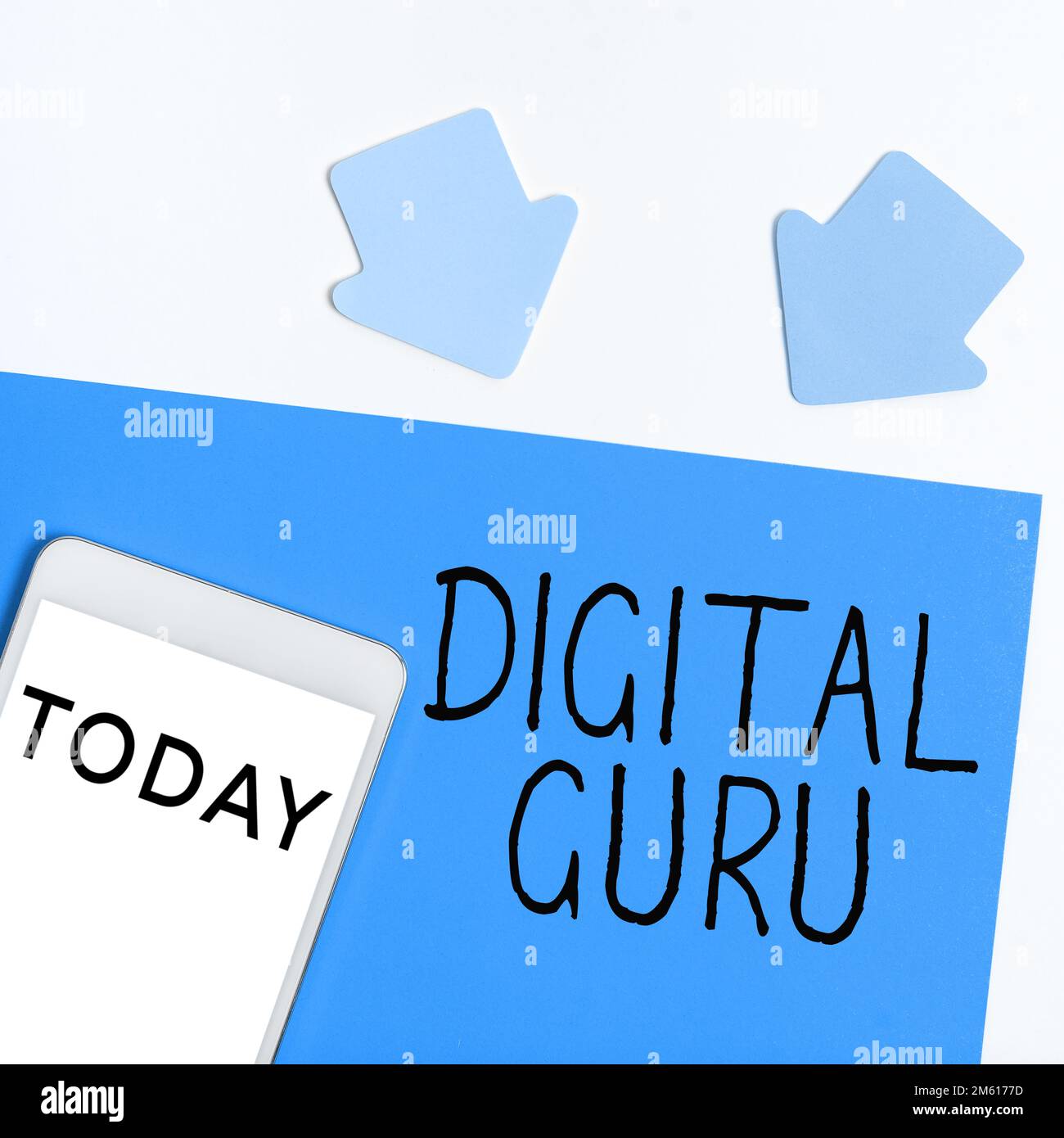 Handwriting text Digital Guru. Business idea teacher and intellectual ...