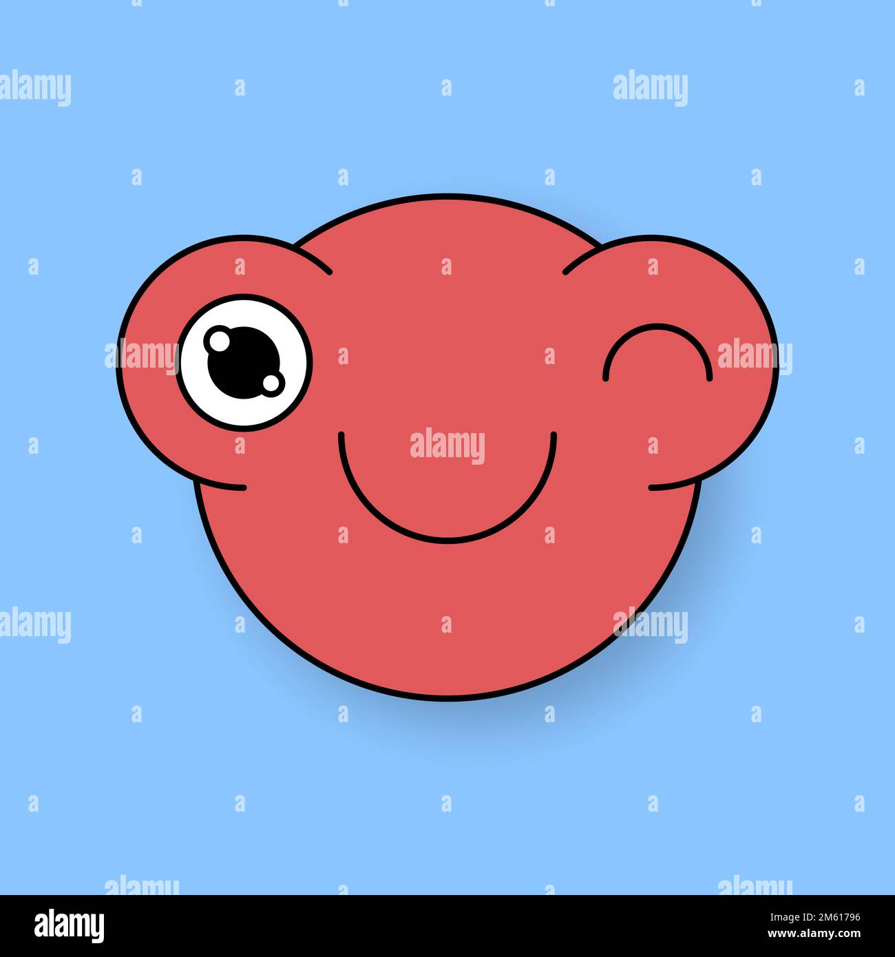 Funky red goldfish emoji sticker vector Stock Vector Image & Art - Alamy