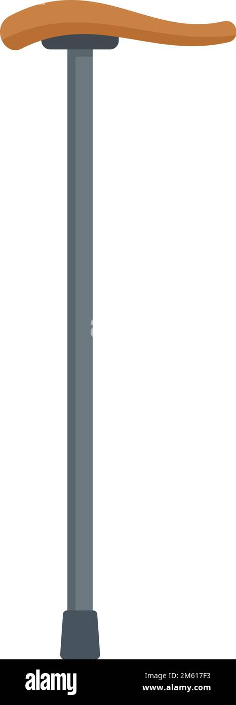 Wood walking stick icon. Flat illustration of Wood walking stick vector ...