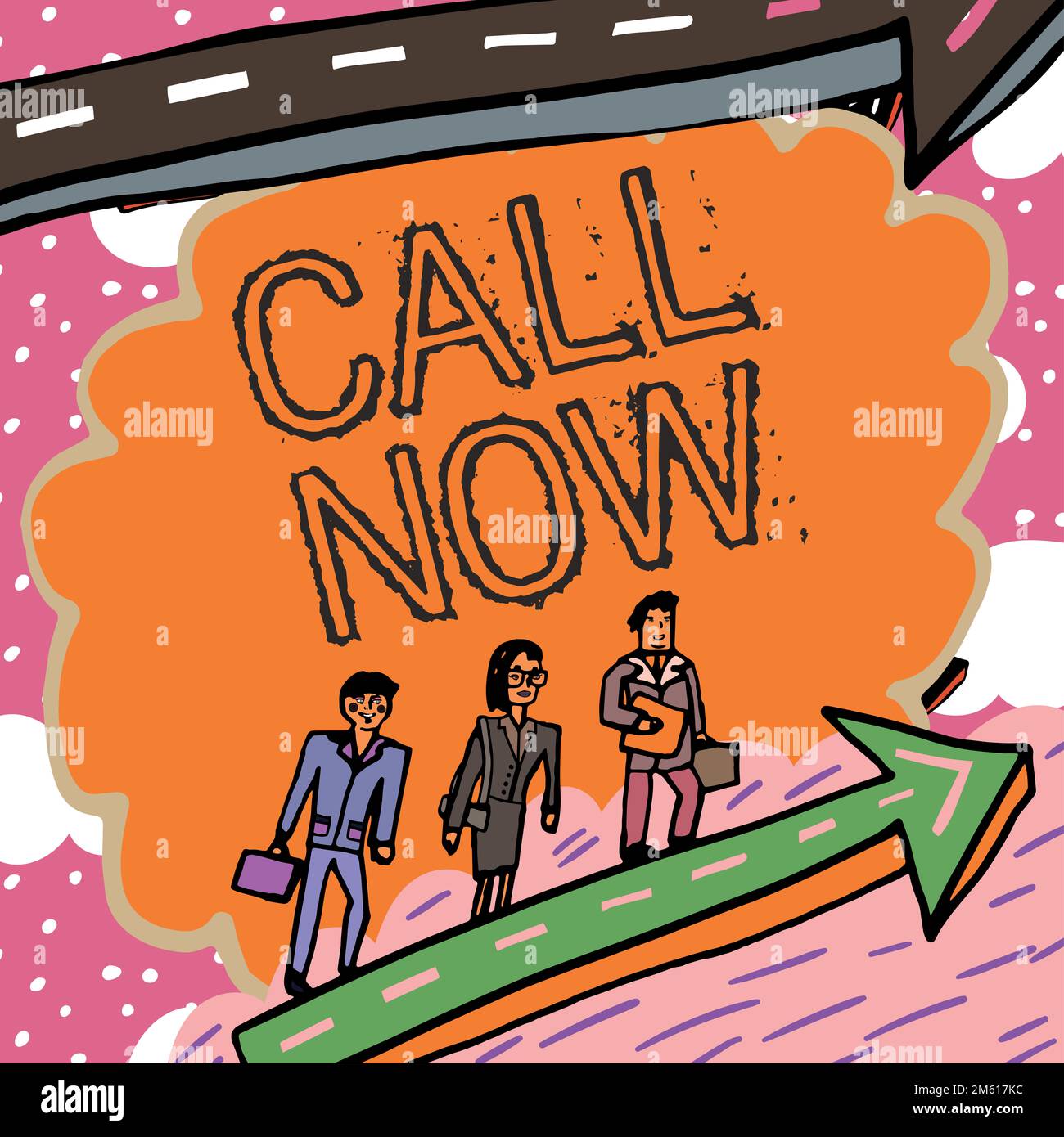 Hand writing sign Call Now. Business showcase To immediately contact a ...