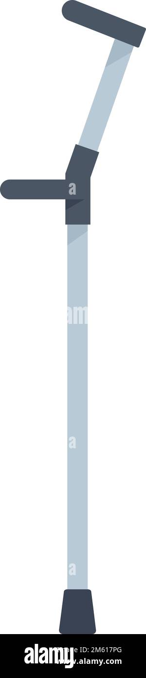 Metal walking stick icon. Flat illustration of Metal walking stick ...