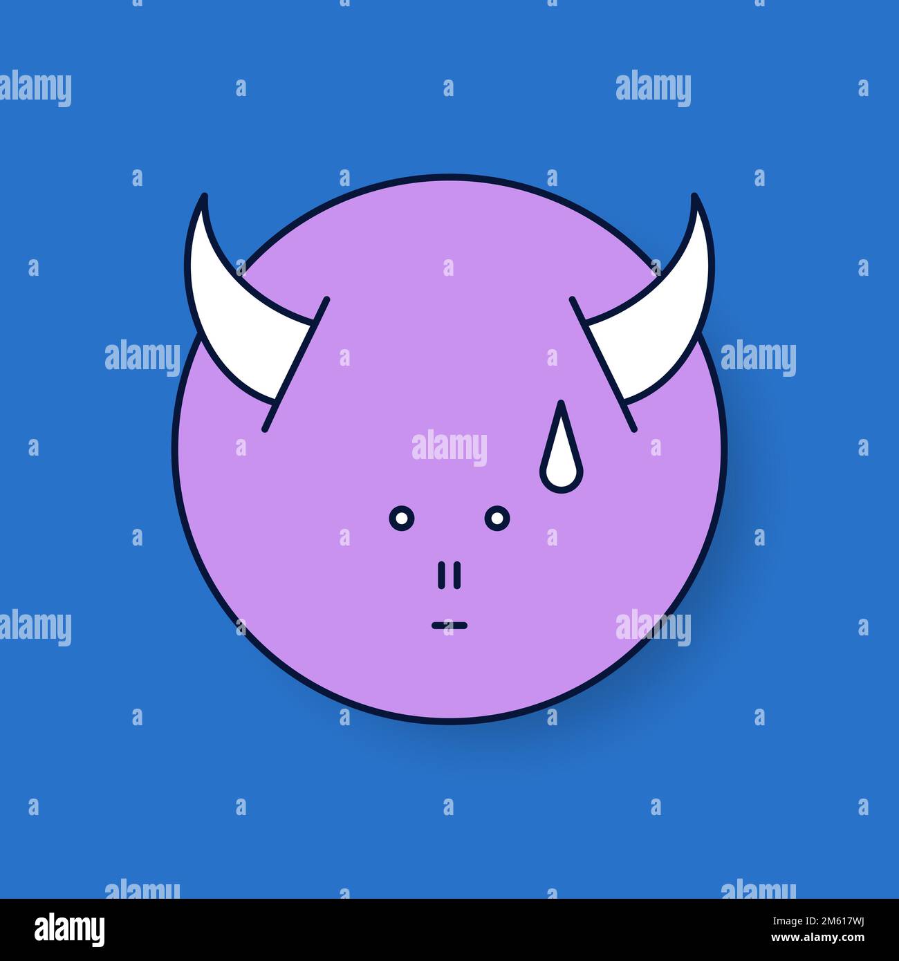 Funky purple devil monster emoji vector Stock Vector Image & Art - Alamy