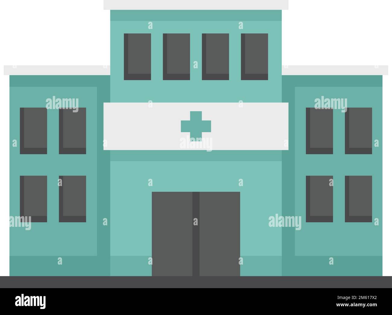Handicapped hospital icon. Flat illustration of Handicapped hospital ...