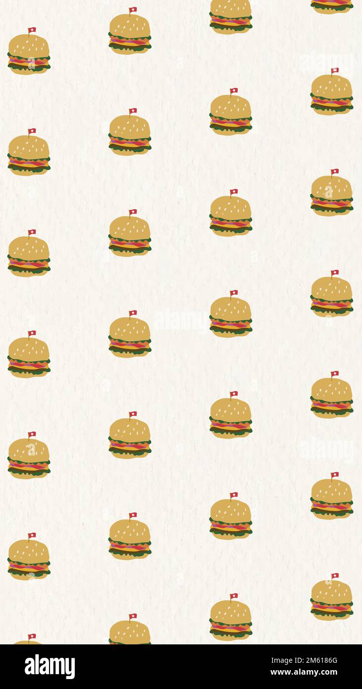 Vector seamless burger pattern background Stock Vector Image & Art - Alamy