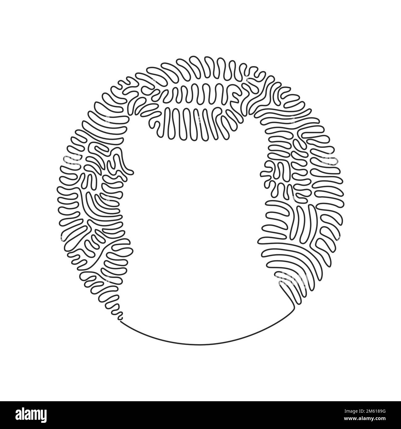 Continuous One Curve Line Drawing Of Cute Cat Face Abstract Art In Circle Single Line Editable