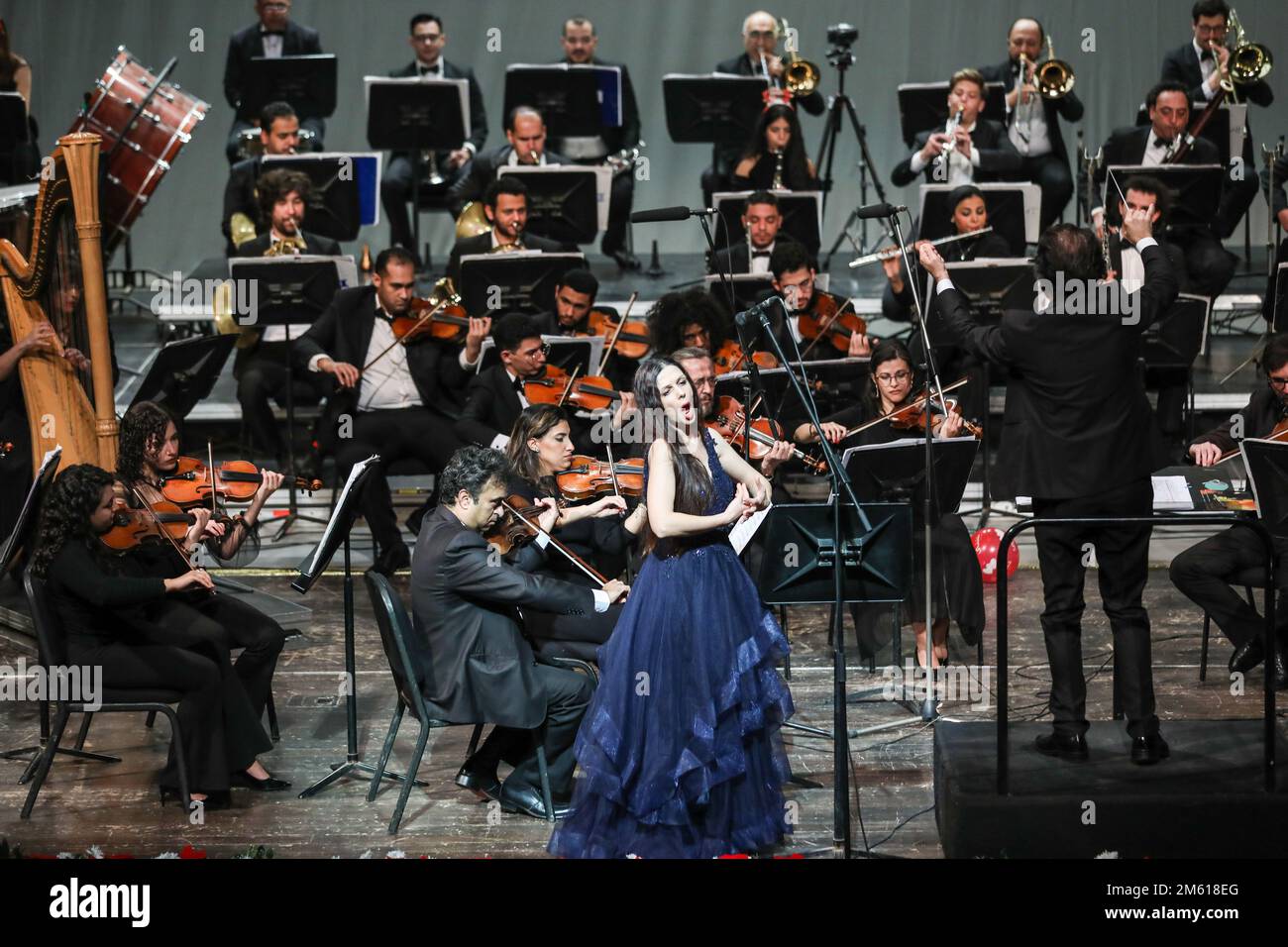 Cairo, Egypt. 31st Dec, 2022. Tehmine Schaeffer during a concert by the ...