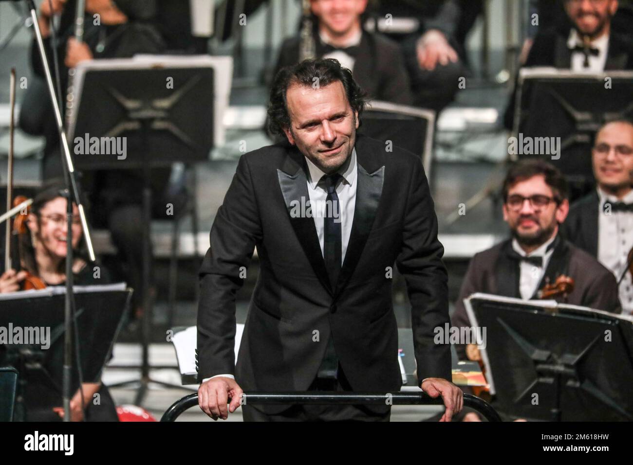 Cairo, Egypt. 31st Dec, 2022. Maestro Giovanni Pompeo during a concert ...