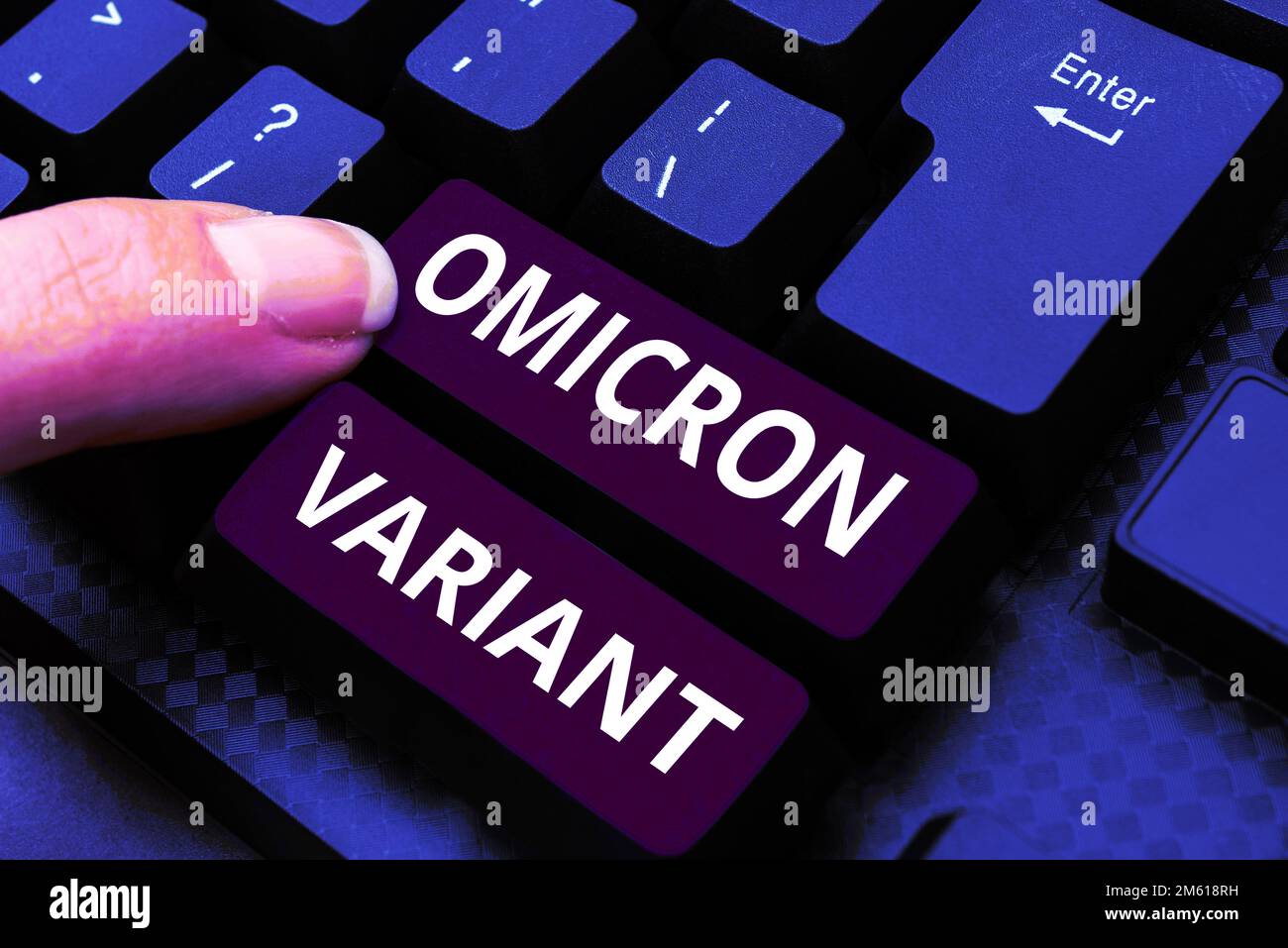 Sign displaying Omicron Variant. Word Written on mild to severe ...