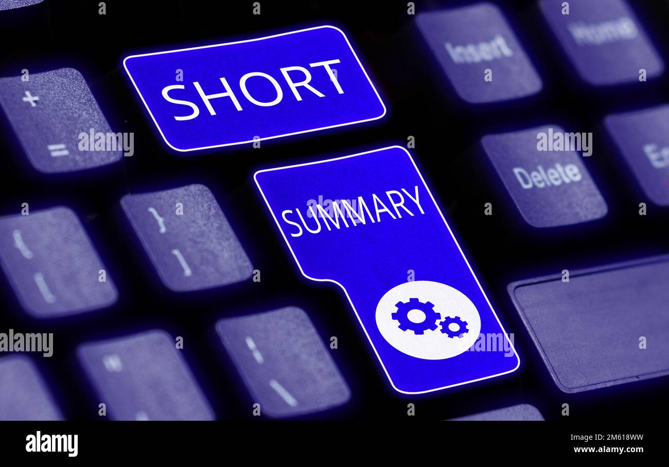 Text Caption Presenting Short Summary Conceptual Photo Brief Statement Of Main Points Clear