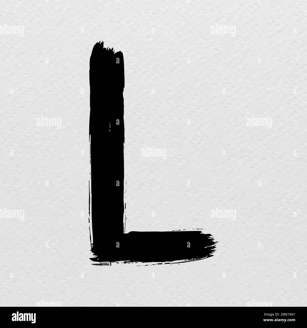 Letter L grunge hand drawn font style vector Stock Vector Image & Art ...