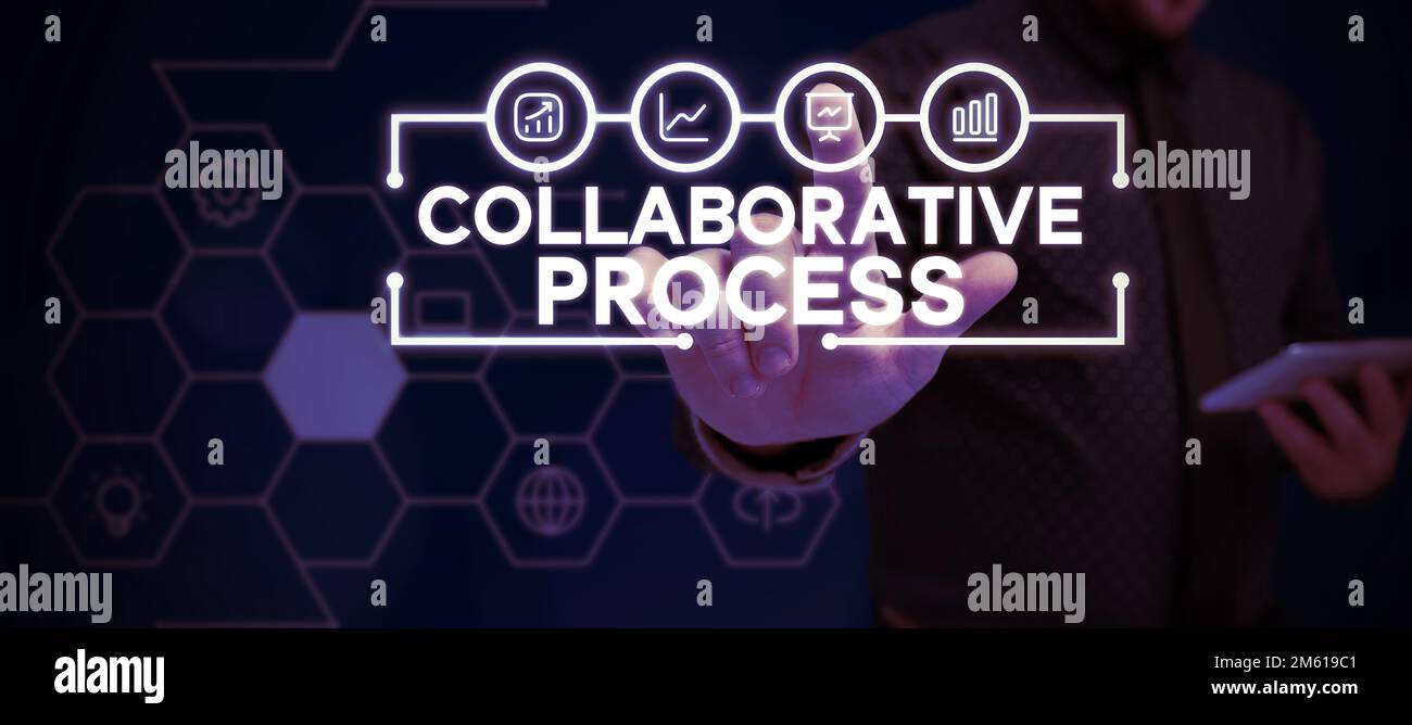 Inspiration showing sign Collaborative Process. Business idea people ...