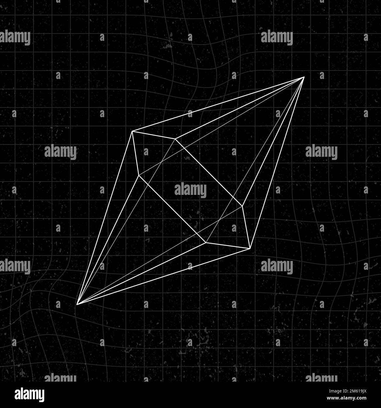 3D hexagonal bipyramid on a black background vector Stock Vector Image ...