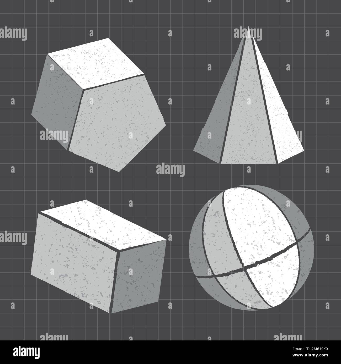 3D geometric shape set vector Stock Vector Image & Art - Alamy