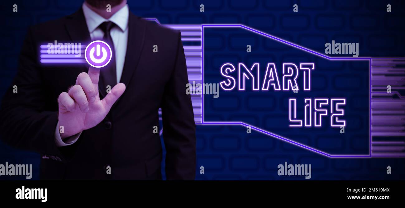 Text showing inspiration Smart Life. Concept meaning approach ...