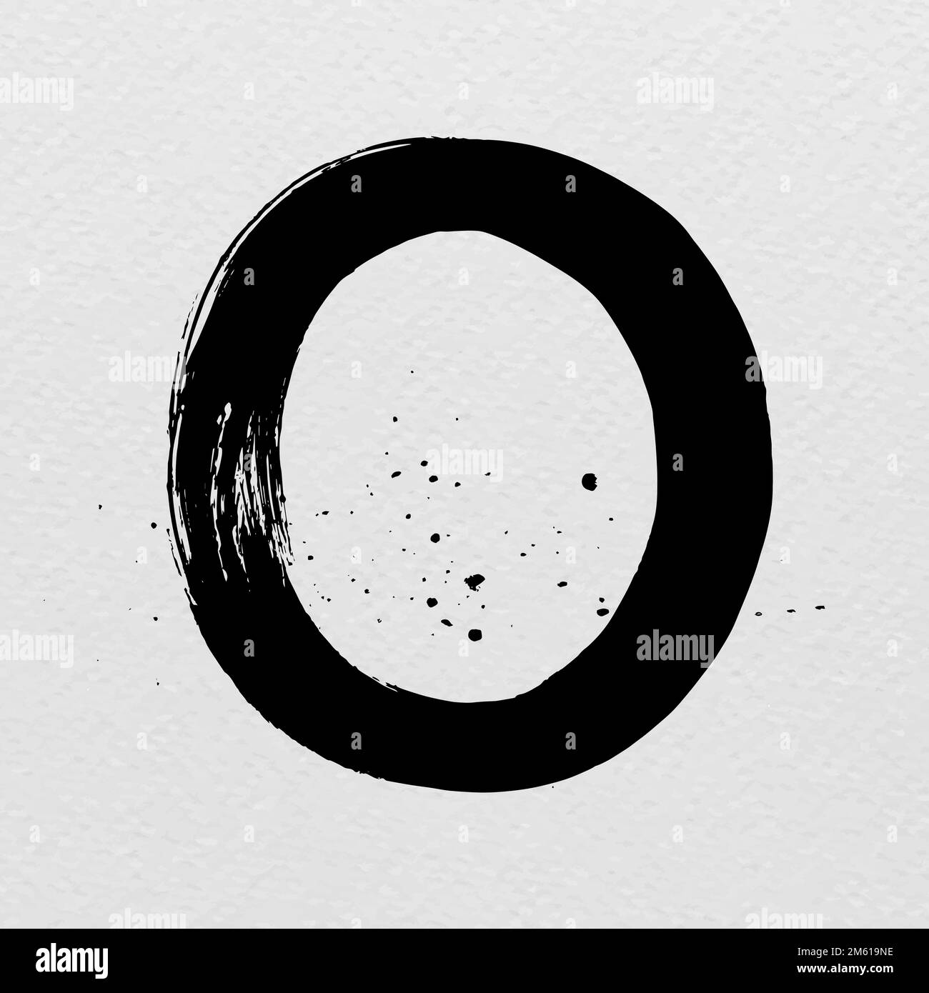 Letter O brush stroke trash style typography vector Stock Vector Image ...