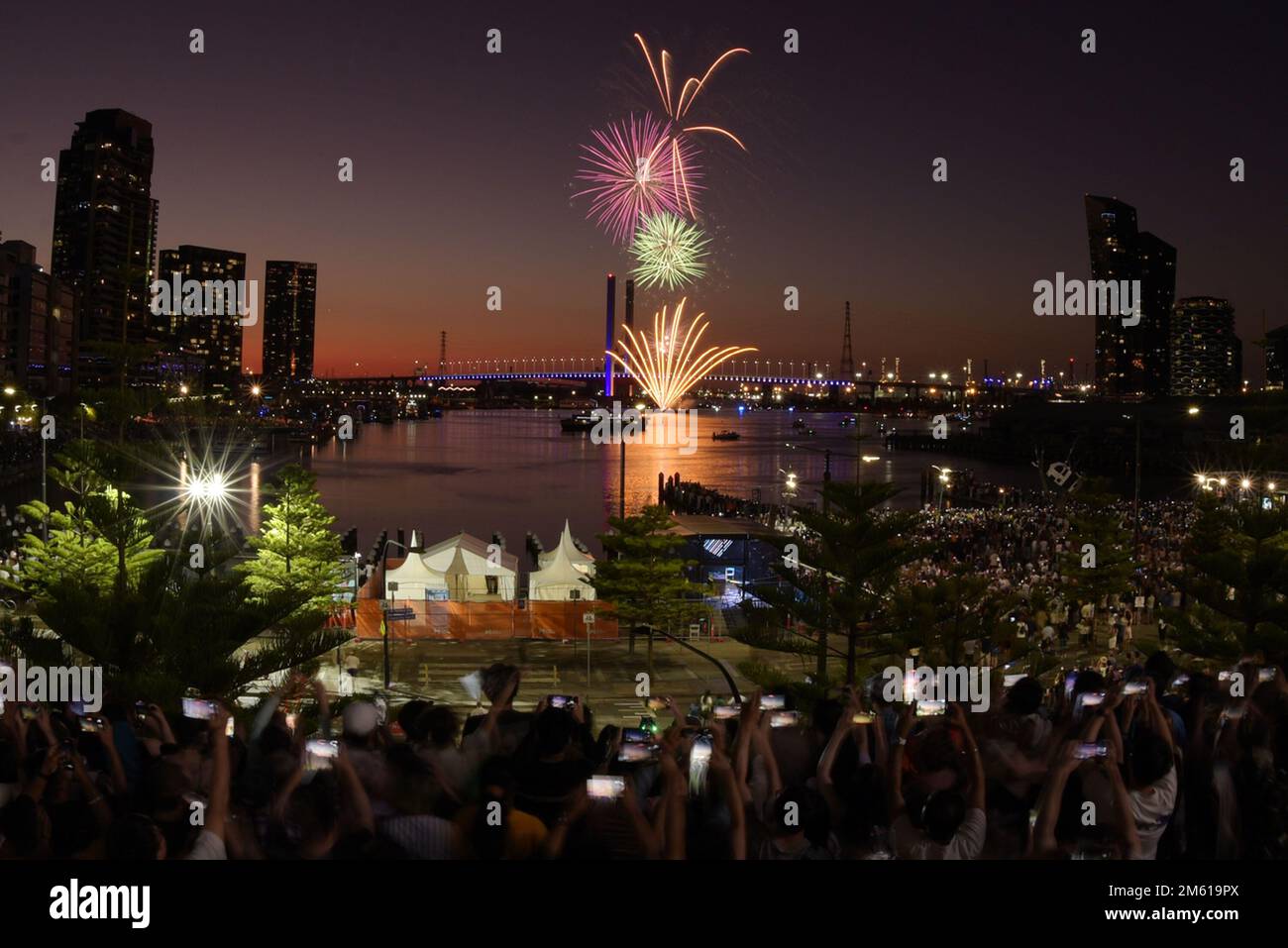 Melbourne, Australia. 01st Jan, 2023. A large number of people watching ...