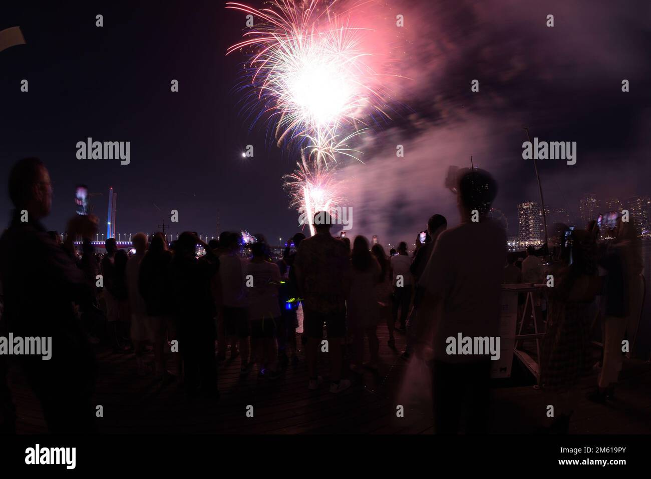 Melbourne, Australia. 01st Jan, 2023. A large number of people watching ...