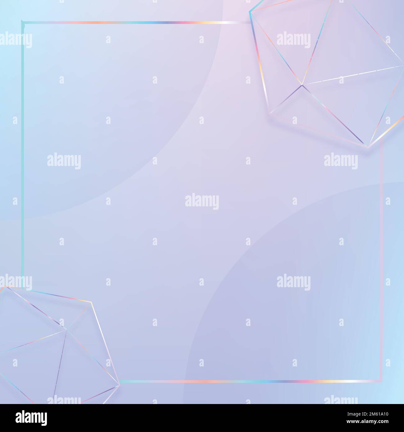 Geometric shapes border vector background design space Stock Vector ...