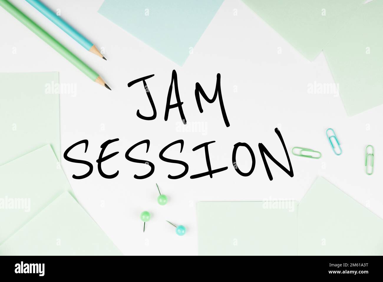 Handwriting text Jam Session. Internet Concept impromptu performance by ...