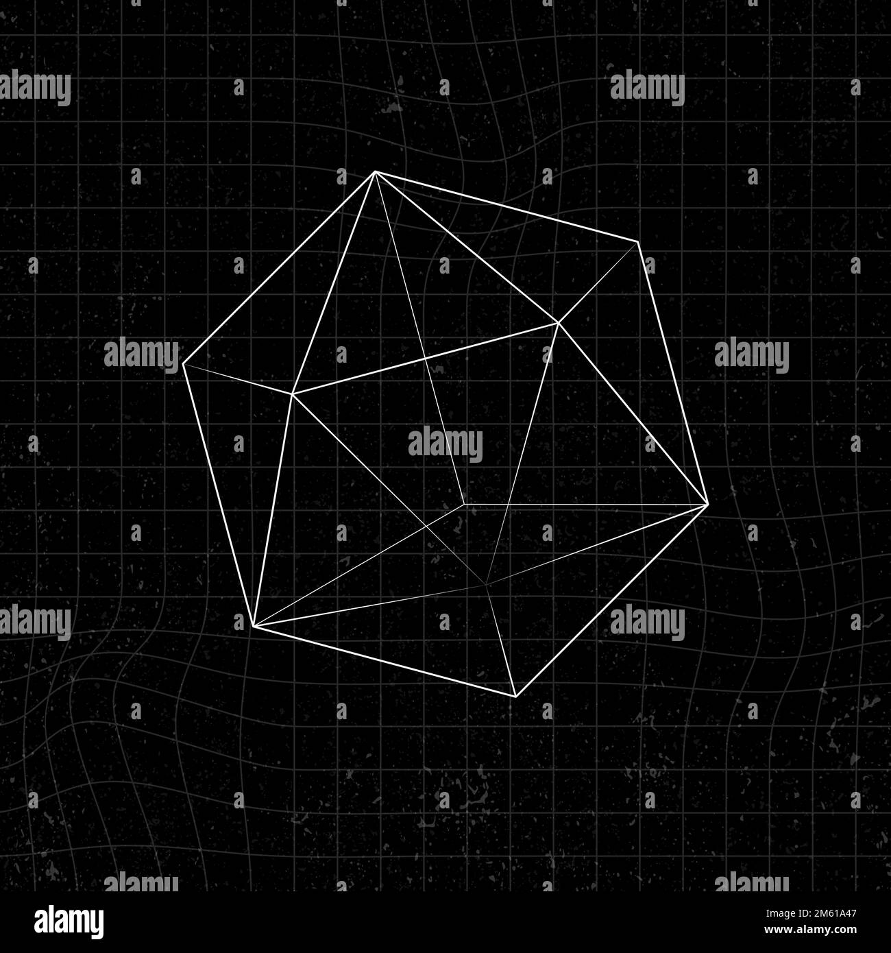 3D icosahedron on a black background vector Stock Vector Image & Art ...